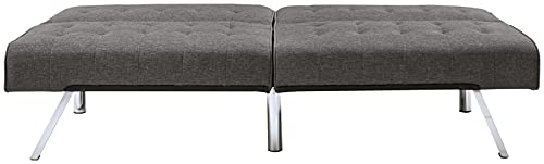 Signature Design by Ashley Sivley Modern Tufted Flip Flop Futon Sofa Bed, Dark Gray