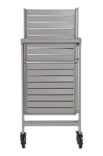 Cosco Indoor/Outdoor Serving Cart, Folding, Silver