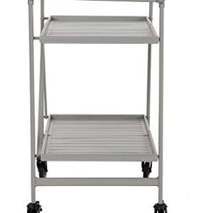 Cosco Indoor/Outdoor Serving Cart, Folding, Silver