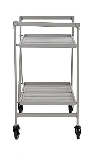 Cosco Indoor/Outdoor Serving Cart, Folding, Silver