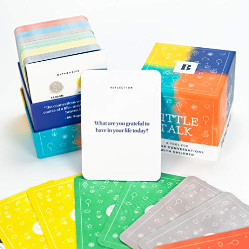 BestSelf Little Talk Deck - Kids Conversation Cards for Families with 50 Prompts