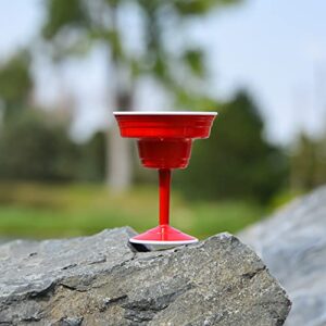 Red Cup Living Plastic Margarita Glasses, 15 oz Large Margarita Glasses | Red Cup Style Margarita Cups, BPA Free Giant Margarita Glass, Dishwasher Safe Drink Glasses | Perfect for Patio Parties, BBQ and Camping - Set of 1 ,Party Cups