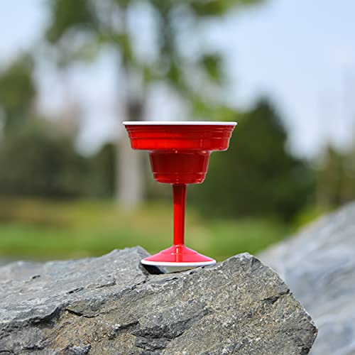 Red Cup Living Plastic Margarita Glasses, 15 oz Large Margarita Glasses | Red Cup Style Margarita Cups, BPA Free Giant Margarita Glass, Dishwasher Safe Drink Glasses | Perfect for Patio Parties, BBQ and Camping - Set of 1 ,Party Cups