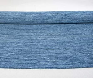 Handmade Organic Cotton Yoga Mat by Live Well 360 - Natural Yoga Mat - Exercise, Workout, & Fitness Rug Made of 100% Cotton - Woven Material - Hand-Crafted, Absorbent & Washable - 78" x 27" (Blue)