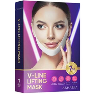 ashania double chin reducer v line lifting face mask double chin eliminator slimming face lift strap double chin skin care 7 piece