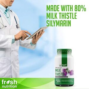 Milk Thistle Organic - 120 Servings of 2000mg - Strong – 4 Month Supply – CCOF Organic - Silymarin Thisilyn Seed Standardized Extract 4:1 Capsules - Made in The USA