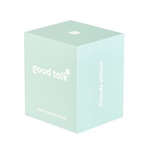 good talk: 150 conversation cards | better relationships with friends and family | game nights, dinner table conversation starters, car game for road trips and more | friends edition | mint green