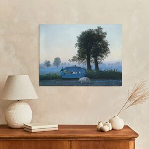 Funny Posters Illustration Michael Sowa Art Guinea Fowl, Diving Pig, Image Conscious The Blue Sofa, Dog with Cone Aesthetic Posters (1) Wall Art Paintings Canvas Wall Decor Home Decor Living Room De