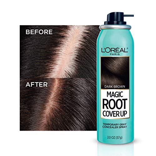 L'Oreal Paris Hair Color Root Cover Up Temporary Gray Concealer Spray Light Brown (Pack of 2) (Packaging May Vary)