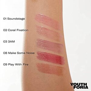 Youthforia Dewy Gloss, Hydrating & Nourishing Tinted Lip Oil For High Shine, Reduces Appearance Of Dry Lips, Vegan & Cruelty-Free, Coral Fixation