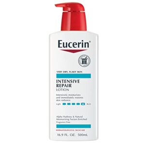 eucerin intensive repair body lotion, lotion for very dry skin, 16.9 fl oz pump bottle