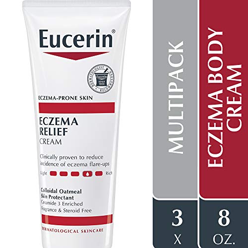 Eucerin Eczema Relief Cream - Full Body Lotion for Eczema-Prone Skin - 8 Ounce (Pack of 3)