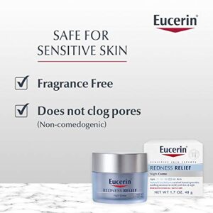 Eucerin Redness Relief Night Creme - Gently Hydrates To Reduce Redness-Prone Skin At Night - 1.7 oz Jar