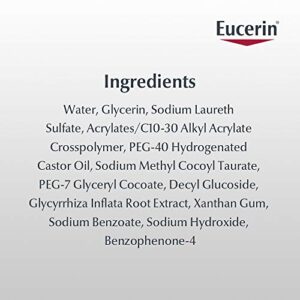 Eucerin Redness Relief Cleansing Gel - Fragrance Free, Gently Cleanses Sensitive Skin - 6.8 fl. oz. Tube (Pack of 3)