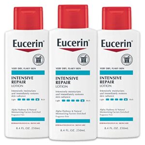 eucerin intensive repair body lotion, lotion for very dry skin, 8.4 fl oz bottle, pack of 3