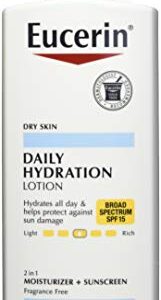 Eucerin Lotion Daily Hydration Dry Skin SPF 15 Suncreen Fragrance Free 16 9 fl oz 500 ml