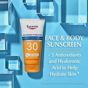 Eucerin Sun Advanced Hydration SPF 30 Sunscreen Lotion + Eucerin Advanced Hydration After Sun Lotion (5 fluid ounce sunscreen and 6.7 fluid ounce after sun lotion)