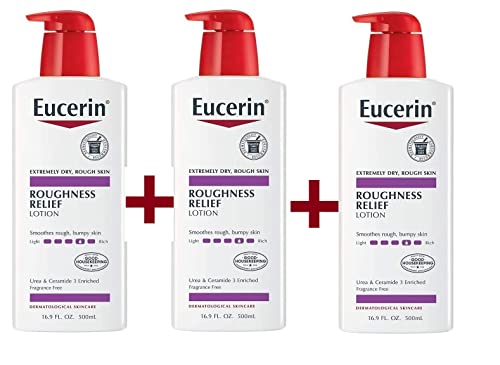 Eucerin Lotion Roughness Relief 16.9 Ounce (500ml) (3 Pack)