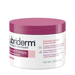 Lubriderm Advanced Therapy Fragrance-Free Moisturizing Cream with Vitamin E and Pro-Vitamin B5, Intense Hydration for Extra Dry Skin, Non-Greasy Formula, 16 fl. oz