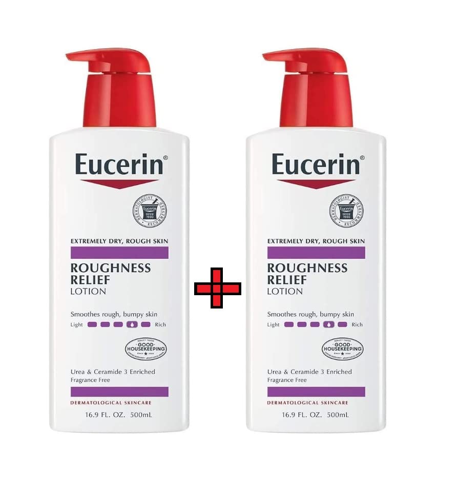 Eucerin Lotion Roughness Relief 16.9 Ounce (500ml) (2 Pack)