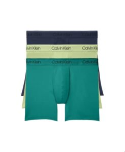 calvin klein men’s micro stretch 3-pack boxer brief, cobalt sapphire, spring, distorted blue, medium