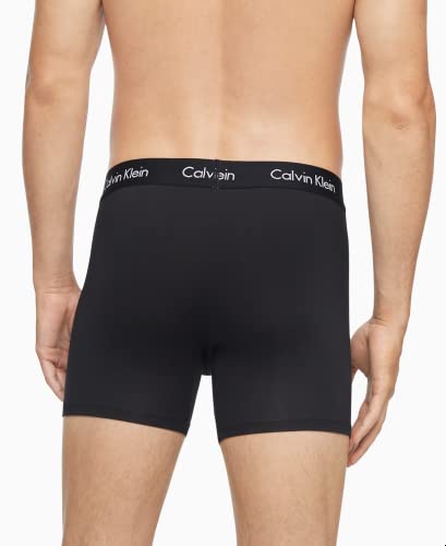 Calvin Klein Men's Underwear Body Modal Boxer Briefs 3 Pack, Black/Black/Black, Small