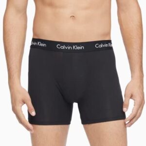 Calvin Klein Men's Underwear Body Modal Boxer Briefs 3 Pack, Black/Black/Black, Small