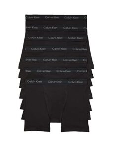 calvin klein men’s cotton classics 7-pack boxer brief, 7 black, m