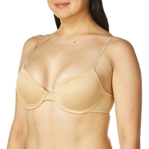 calvin klein women’s constant convertible strap lightly lined demi bra, 34c, bare