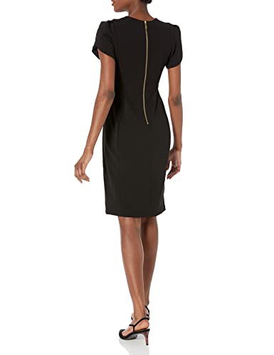 Calvin Klein Women's Sleeveless Fitted Cocktail Sheath Dress, Nero, 6