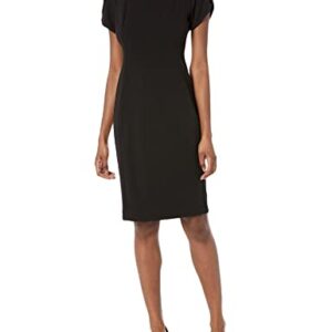 Calvin Klein Women's Sleeveless Fitted Cocktail Sheath Dress, Nero, 6