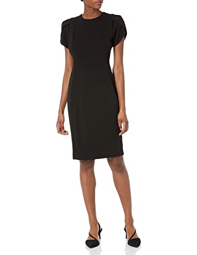 Calvin Klein Women's Sleeveless Fitted Cocktail Sheath Dress, Nero, 6