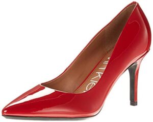 calvin klein women’s gayle pump, crimson red, 8