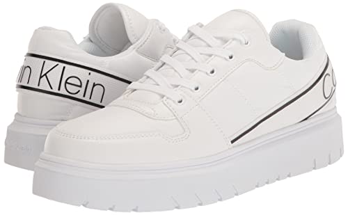 Calvin Klein Women's Danyel Sneaker, White, 11