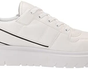 Calvin Klein Women's Danyel Sneaker, White, 11