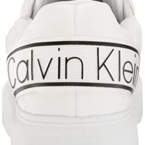 Calvin Klein Women's Danyel Sneaker, White, 11