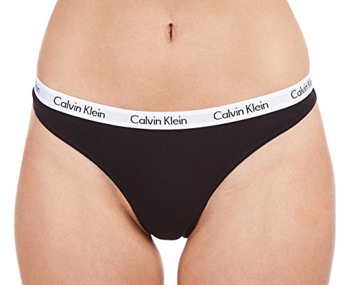 Calvin Klein Carousel 3-Pack Thong Black/White/Grey Heather SM (Women's 4-6)