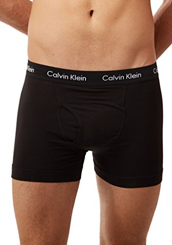 Calvin Klein Men's Cotton Stretch Multipack Trunks, Black, Medium