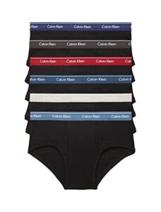 calvin klein men’s cotton classics multipack briefs, black bodies w/laquer, riverbed heather, riverbed, phantom, chino blue, heather grey, s