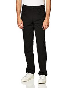 calvin klein men move 365 stretch slim fit wrinkle resistant tech woven pant, black, 32×32