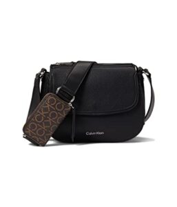 calvin klein bella crossbody black/silver one size