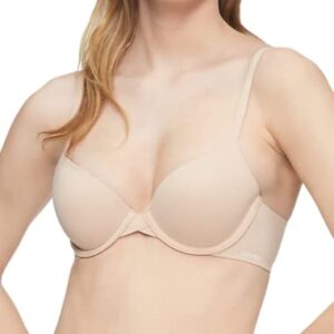 Calvin Klein Perfectly Fit Lightly Lined T-Shirt Bra with Memory Touch, Bare, 34B