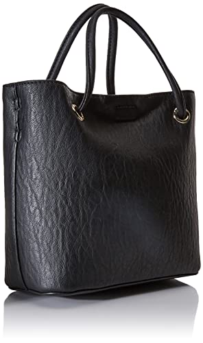 Calvin Klein Gabrianna Bubble Lamb Mini Tote Crossbody, Black/Gold