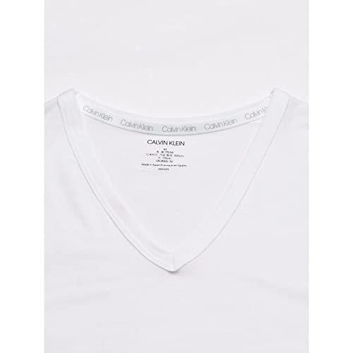 Calvin Klein Men's Ultra-Soft Modal Lounge Short Sleeve V-Neck Undershirt , White, M