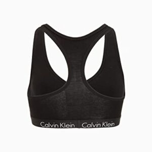 Calvin Klein Women`s Lightly Lined V-Neck Bralette (Black(QP2602-001), Medium)