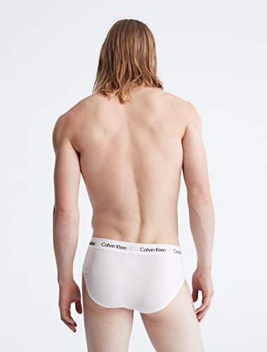 Calvin Klein Men's Cotton Stretch 7-Pack Hip Brief, White, M