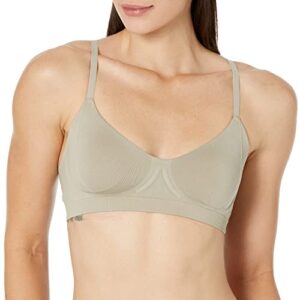 calvin klein women’s bonded flex lightly lined bralette, winter linen, medium