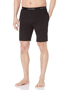 calvin klein men’s ultra soft modern modal lounge sleep short, black, l