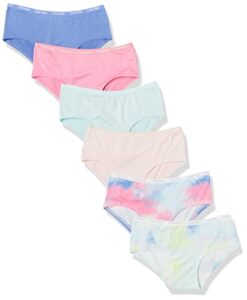 calvin klein girls’ seamless hipster 6 pack, tie dye pack, l