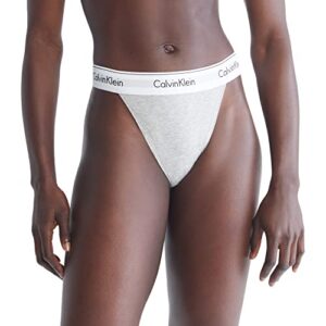 calvin klein women’s modern cotton string thong, grey heather, medium